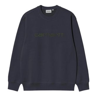 Carhartt Work in Progress Bestickter Logo-Sweatshirt - - Sweatshirts & Hoodies - Herren - Blau - XL