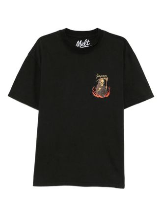 Melt T-Shirt mit Print - Schwarz