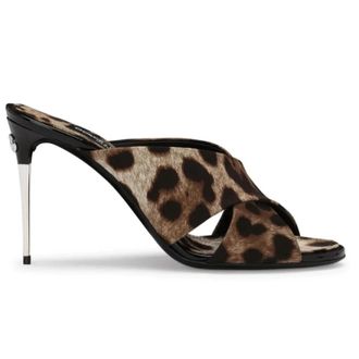 Dolce & Gabbana Leopard Print Stiletto Mules - - Shoes - Damen - Mehrfarbig - 37 1/2 EU