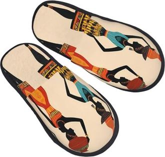 Generic Pantoufles imprim&eacute;es pour femmes en v&ecirc;tements traditionnels africains, chaussures dint&eacute;rieur et dext&eacute;rieur &agrave; semelles douces, &agrave; enfiler