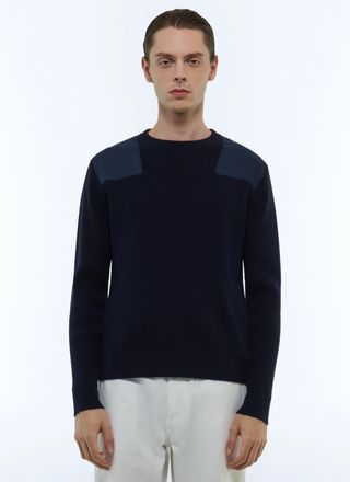 Fursac Pull c&ocirc;tel&eacute; en laine et coton - Taille XXL - Homme