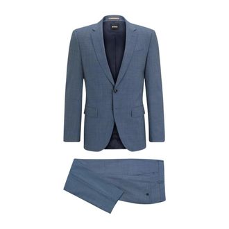HUGO BOSS Einknopf Sakko - - Suits - Herren - Blau - S