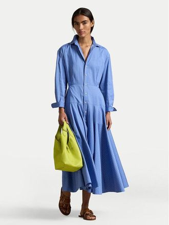 Polo Ralph Lauren Hemdkleid 211A96356001 Himmelblau Regular Fit