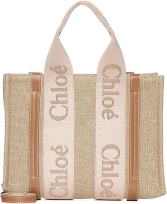 Chlo&eacute; Femme, Sacs, Beige, Taille: ONE Size Small Woody Tote Bag
