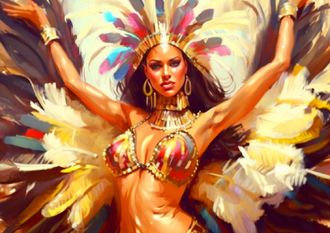 Calvendo Poster 84,1 x 59,4 cm Querformat Stolze Tänzerin in Brasilien| Bilder, Kunstdruck, Wandbild, Wanddeko, Prints ohne Rahmen