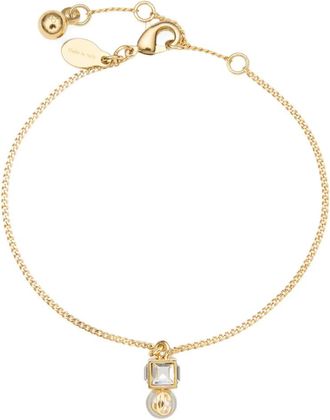 Jimmy Choo London bracelet serti de perles - Or