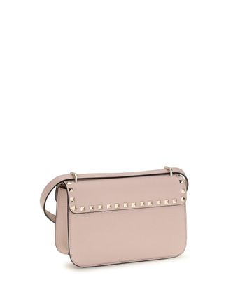 Valentino Garavani Womens Shoulder Bag Rockstud Mini Rose Quartz Calf Leather (bos Taurus)