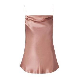 Balmain Draped Satin Top - - Tops - Damen - Rosa - S