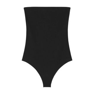 Courr&egrave;ges Bustier Lingerie Jersey Body - - Tops - Damen - Schwarzk - M