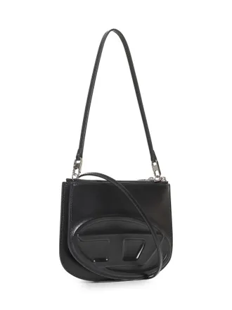 Diesel Womens 1dr Twin Shoulder Bag Black Bovine Leather