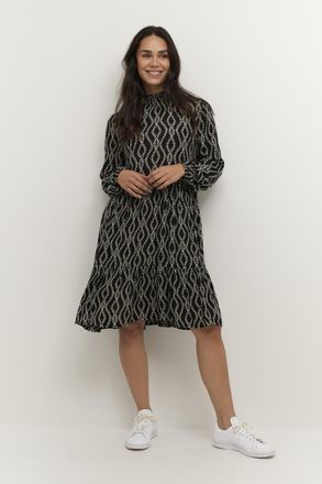 Kaffe Kleid Loose fit black white