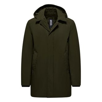 Bomboogie Homme, Manteaux, Vert, Taille: L Manteau &agrave; Capuche Amovible