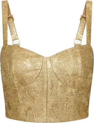 Rebecca Vallance haut Solana à design structuré - Or