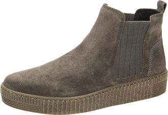 Gabor Stiefeletten Damen - Chelsea Boots Stiefel Damen Schmaler Schaft - Kalt gefüttert, Sportliche Sohle, Wechselfußbett - Pepper Grau