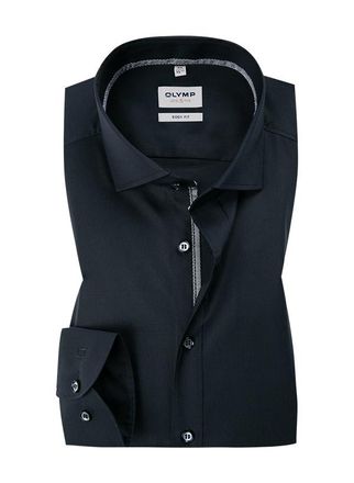 Olymp Herren Hemd schwarz Baumwolle