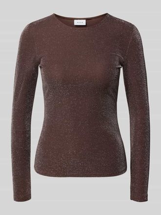Vila Langarmshirt mit schimmernder Optik