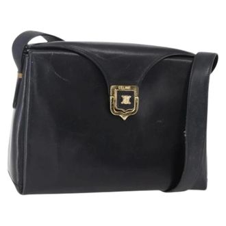 Celine Sac bandouli&egrave;re en cuir vintage Pre-owned - Femme - Pre-owned - Noir - Taille: ONE Size
