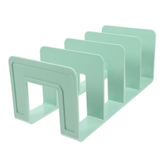 BESTONZON Stabiler Buchst&auml;nder mit 4 F&auml;chern Robuster Desktop Aktenorganizer aus Gr&uuml;nem Material Buchablage f&uuml;r Schreibtisch und Regal B&uuml;robedarf f&uuml;r Effiziente