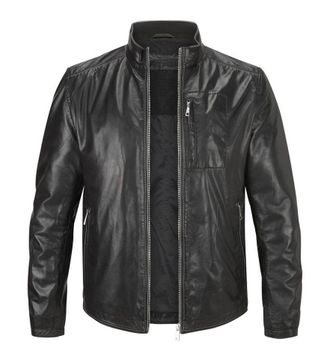 Milestone Lederjacke MSJumper aus feinem Lammleder Stehkragen mit Strickdetails