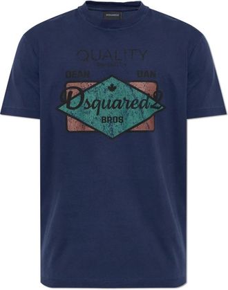 Dsquared2 Homme, Tops, Bleu, Taille: XL T-shirt avec imprim&eacute;