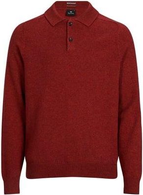 Paul Smith Pull droit &agrave; col polo en laine