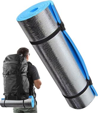 Generico Dicke Yogamatte, Aluminiumfolie, EVA, 185 x 50 x 0,6 cm/1 cm, wasserdicht, vielseitig einsetzbar, f&uuml;r Tanz, Rasen, Yoga, Fitness, &Uuml;bungen