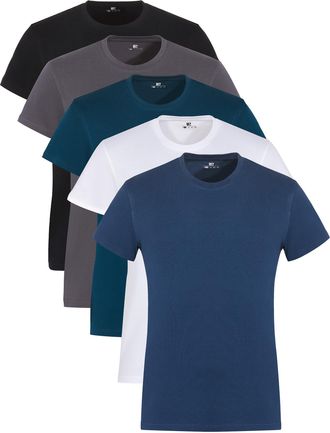 Lower East Basic Rundhals T-Shirts f&uuml;r Herren 3er I 5er I 10er Pack aus 100% Baumwolle in vielen Farben