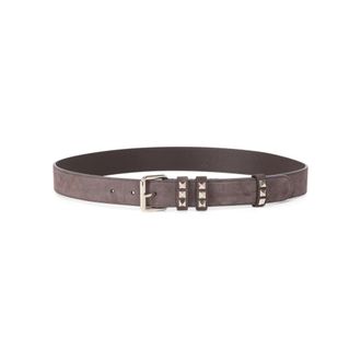 Valentino Rockstud Wildleder G&uuml;rtel - - Accessories - Damen - Braun - 85 CM