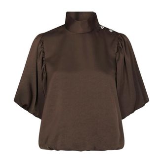 Neo Noir Blusen - - Blouses & Shirts - Damen - Braun - 2XL