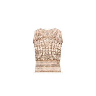 Moncler Moncler D&eacute;bardeur Ray&eacute;, Femme, Beige, Taille: Xl