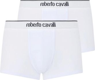 Roberto Cavalli Homme, Sous-v&ecirc;tements, Blanc, Taille: 2XL Cotton Boxers Bi-Pack