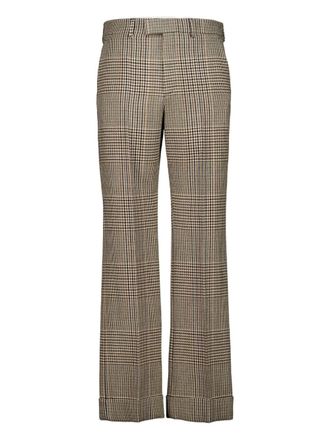 Valentino Garavani checked straight trousers - Gr&uuml;n