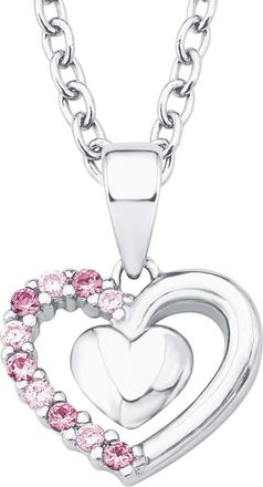 Prinzessin Lillifee Kette mit Anh&auml;nger 925 Sterling Silber M&auml;dchen Kinder Halsschmuck, mit Zirkonia synth., 35+3 cm, Silber, Herz, Kommt in Schmuck Geschenk Box, 2017951