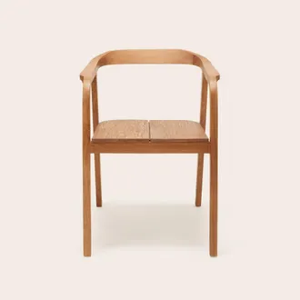 Madura Chaise Alixa Teck recyclé - MARRON