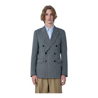 Dries Van Noten Double-Breasted Blazer - - Jackets - Herren - Grau - XL