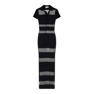 Coperni Gestreiftes- transparentes Polo-Kleid - - Dresses - Damen - Schwarzk - M