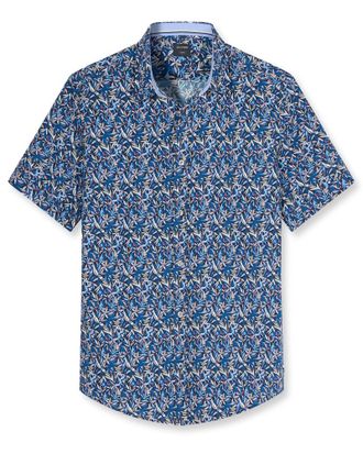 Olymp Casual, Regular Fit, Kurzarmhemd mit buntem floralem Print in