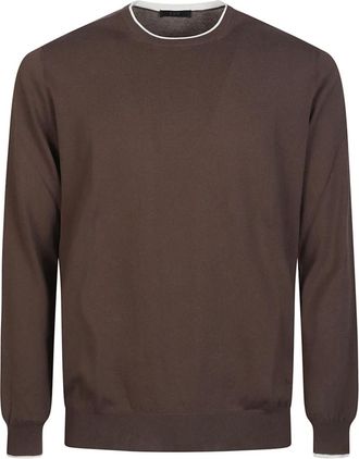 Fay Homme, Pulls, Brun, Taille: 2XL Pull ras du cou