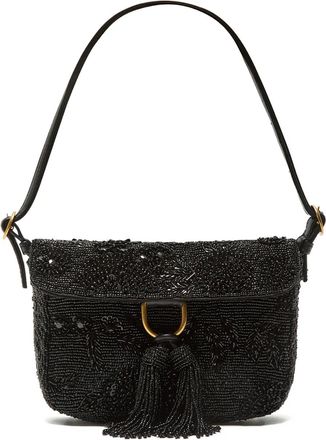 Maliparmi sac porté épaule à franges - Noir