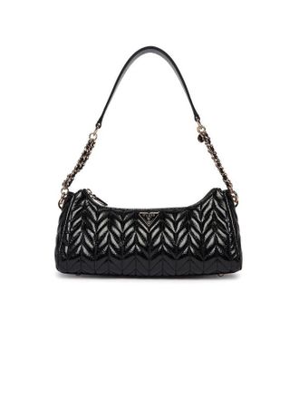 Guess Womens Shoulder Bag Black Polyurethane - Shoulder-Bags