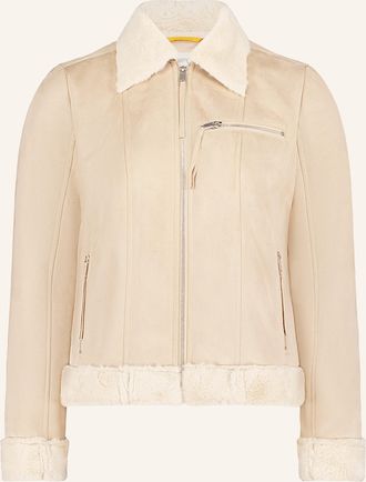 Cartoon Cartoon Jacke In Lederoptik Mit Kunstfell beige
