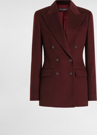 Dolce & Gabbana Double-breasted Cashmere Jacket - Frau Blazer Purple 36