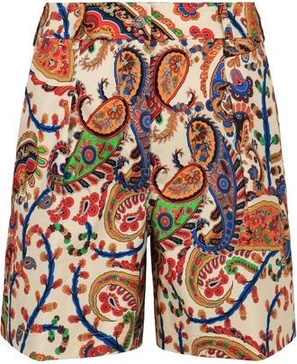 Etro Femme, Shorts, Multicolore, Taille: 36 FR Paisley Jacquard Bermuda Shorts