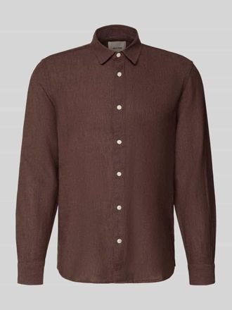 Only & Sons Slim Fit Freizeithemd aus Baumwoll-Leinen-Mix Modell CAIDENLS SOLID