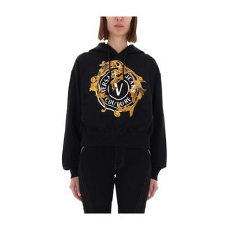 Versace Jeans Couture Damen, Sweatshirts & Hoodies, Schwarzk, MGr&ouml;&szlig;e