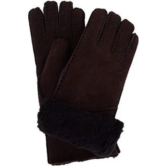 SNUGRUGS Femme Vicky, Sheepskin Glove with Fold Back Cuff Gants, (Brown Brown), (Taille Fabricant: Medium 7)