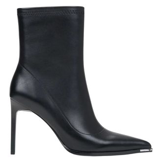 Estro & Luminara Femme, Chaussures, Noir, Taille: 37 EU Bottines Stiletto en Cuir Noir
