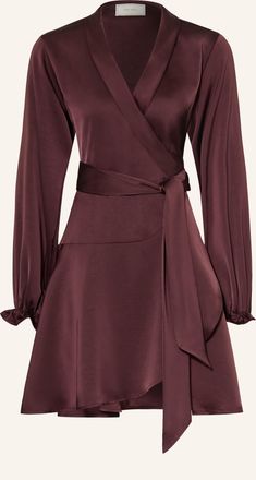 Neo Noir Neo Noir Wickelkleid Colbie Aus Satin rot