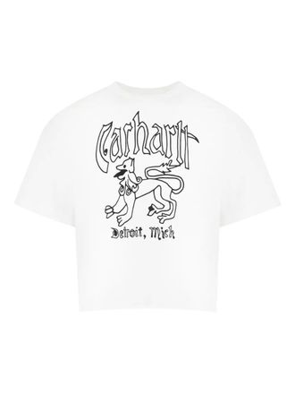Carhartt Work in Progress T-Shirt mit Print - Wei&szlig;