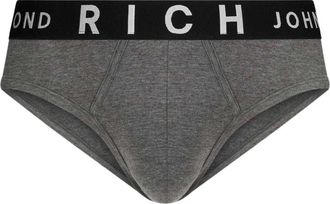 John Richmond Homme, Sous-v&ecirc;tements, Gris, Taille: L Slip taille basse en coton peign&eacute;